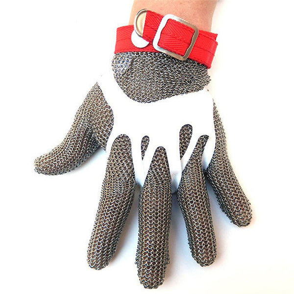 Skydda Metal Mesh, 5 Finger Metal Chain Glove with Textile Strap & Ela – SAMS Solutions